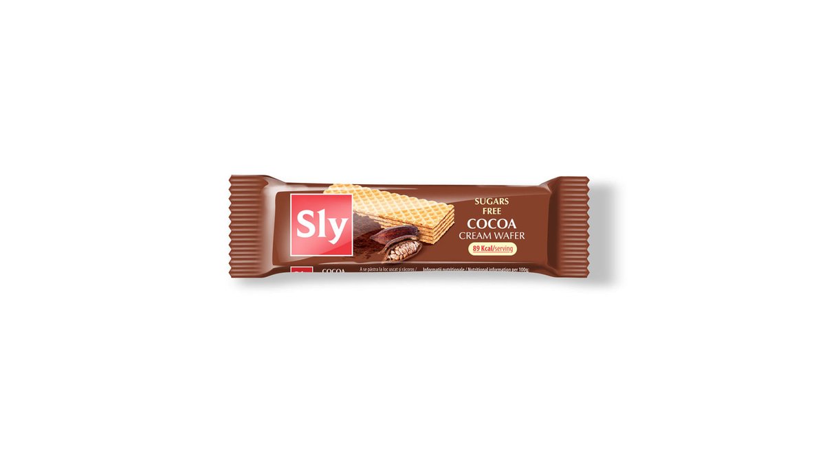 Napolitana cu crema cu cacao Sly, fara zahar, 20 g | Mega Image ...