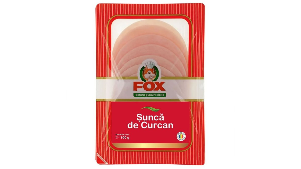 Sunca de curcan feliata Fox, 100 g | Auchan - Pitesti Gavana | Wolt