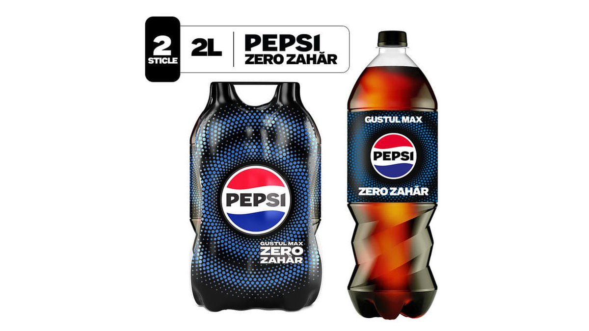 Bautura carbogazoasa Pepsi Zero Zahar, 2 x 2 l | Auchan - Drumul ...