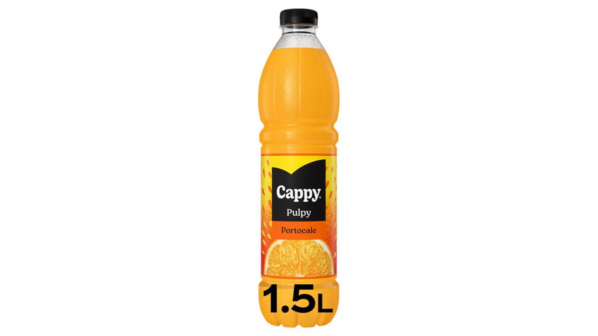 Bautura necarbogazoasa cu suc si pulpa de portocale Cappy Pulpy, 1.5 l ...