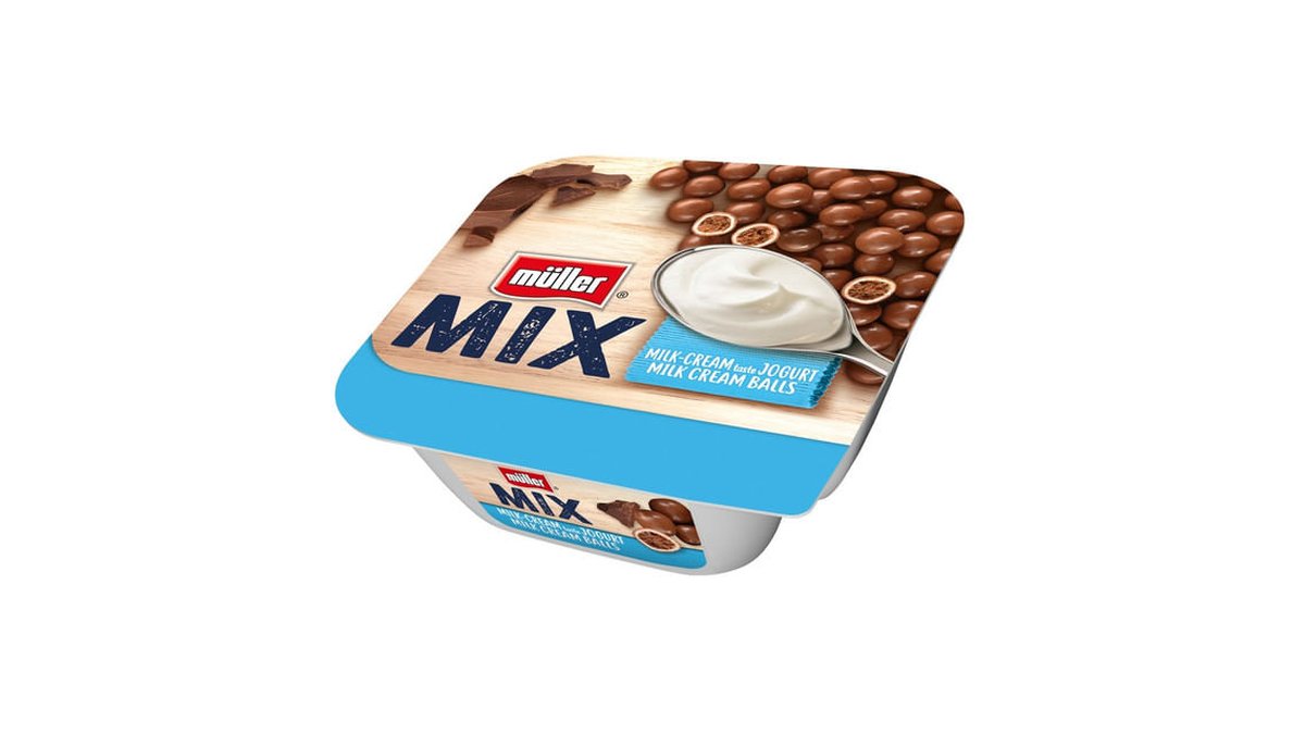 Iaurt cu cereale cu crema de lapte Muller Mix, 130 g | Auchan ...