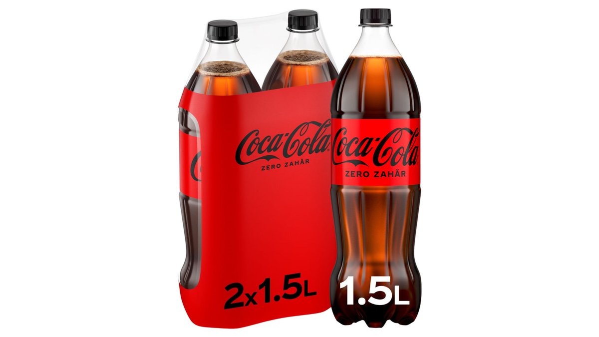 Bautura carbogazoasa Coca-Cola Zero Zahar, 2 x 1.5 l | Auchan - Berceni ...
