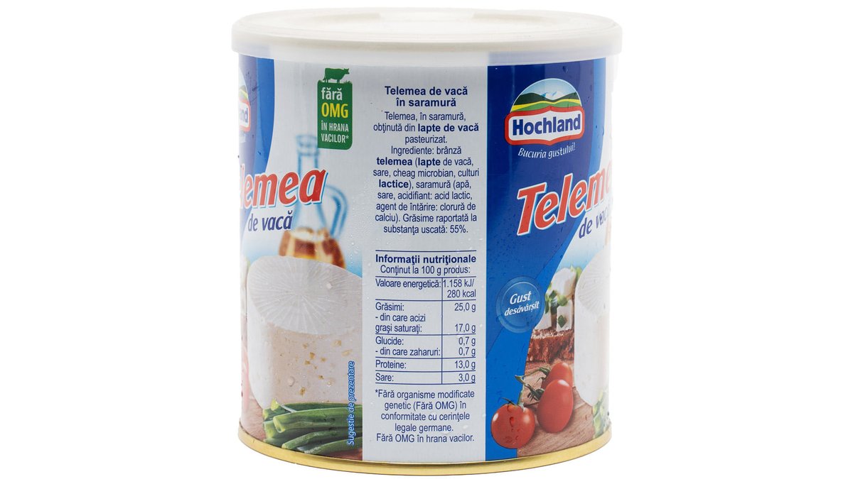 Telemea de vaca in saramura Hochland, 500 g | Auchan - Timisoara | Wolt