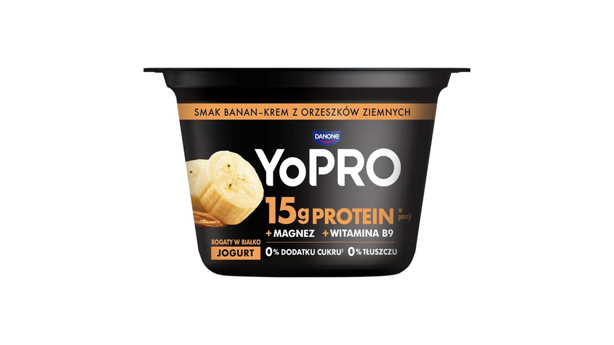 Danone YoPro Jogurt o smaku banan-krem z orzeszków ziemnych 160 g ...