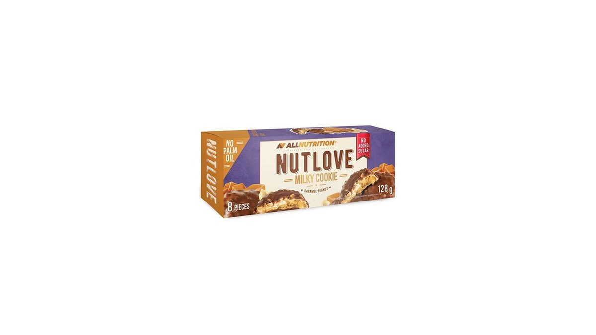 NUTLOVE Keks kikiriki-karamela bez dodanog šećera 128g - All Nutrition ...