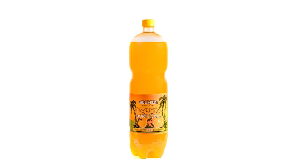 Bautura carbogazoasa cu aroma de portocale Biborteni Tropicool, 2 l ...