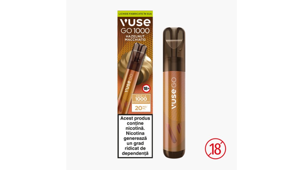 Vuse Go, Țigară electronică 1000 Hazelnut Macchiato 20mg/ml | Freshful ...