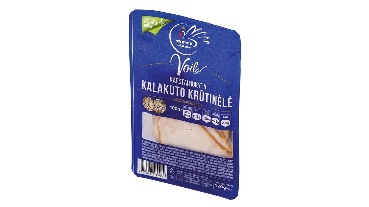 Karštai rūkyta kalakutų krūtinėlė griežinėliais VOILA, 120 g | IKI ...
