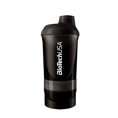 BioTechUSA Wave+ Shaker 600ml(+200ml+150ml) fekete-füst | BioTechUSA | Allee | Wolt