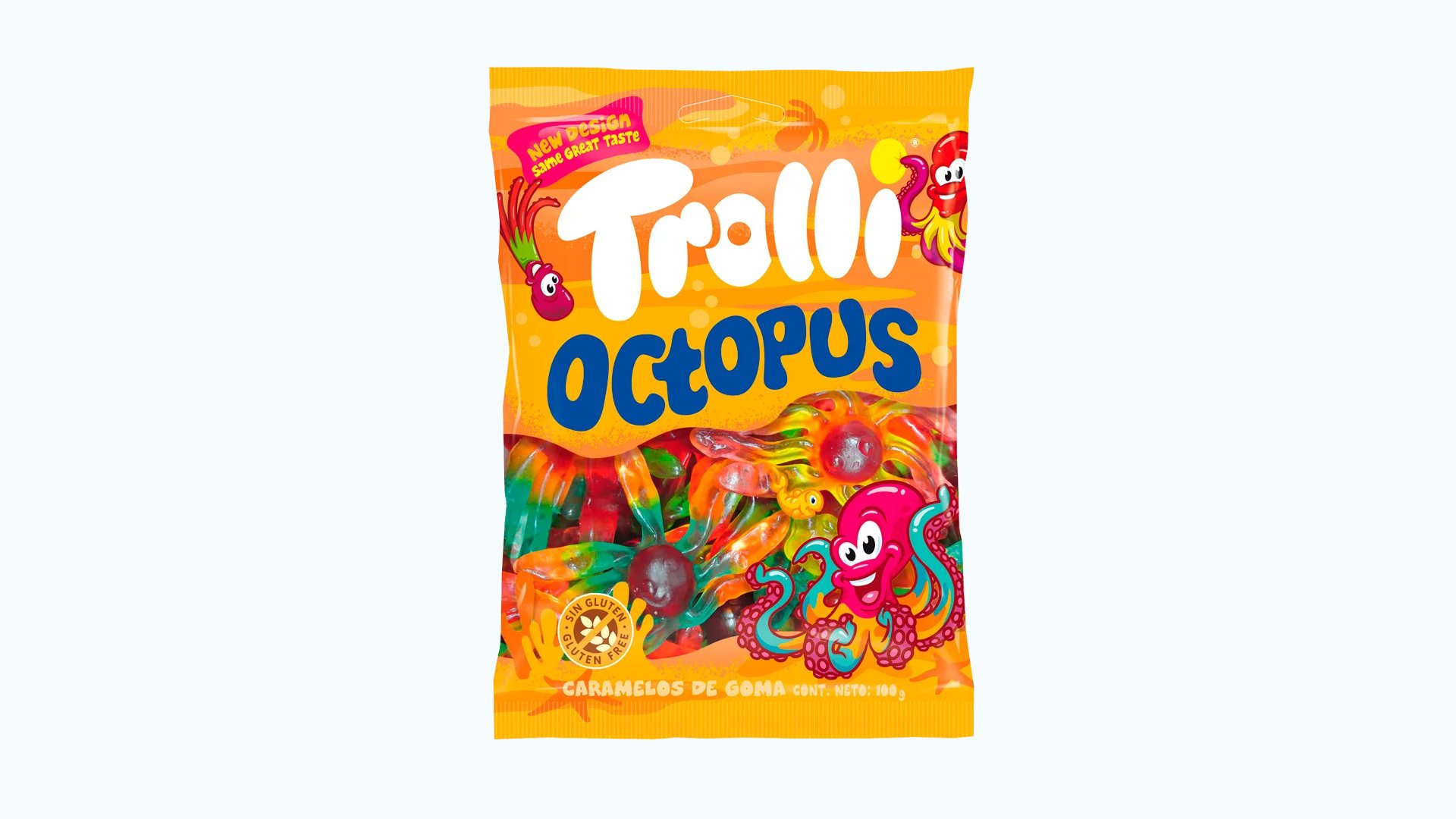 Trolli Octopus gyümölcs ízű gumicukor 100 g | Édenkert ABC 0-24 | Wolt