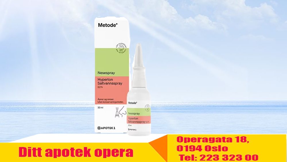 Metode hyperton saltvannsspray 2,2% 30ml, 891907 | Ditt Apotek Opera | Wolt
