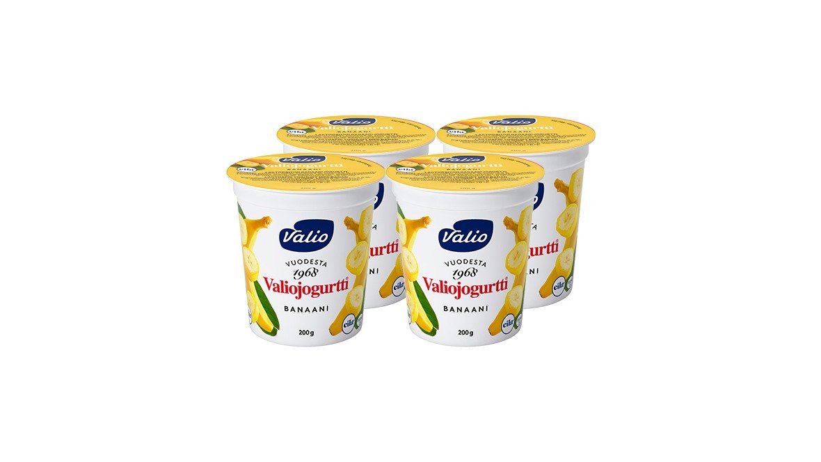 4 x Valiojogurtti® banaani laktoositon 200g | Wolt Market Niittari | Wolt