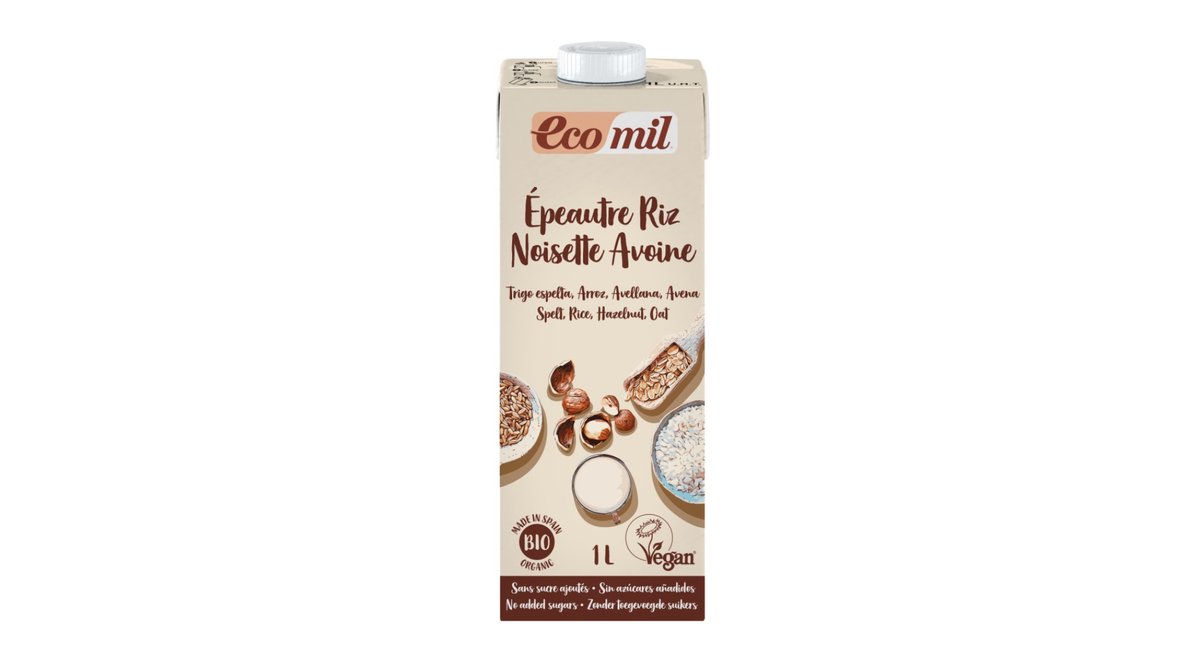 Eco Mil Organic Spelt Rice Oat Hazelnut Milk, 1Lt | Meats and Eats - Naxxar | Wolt
