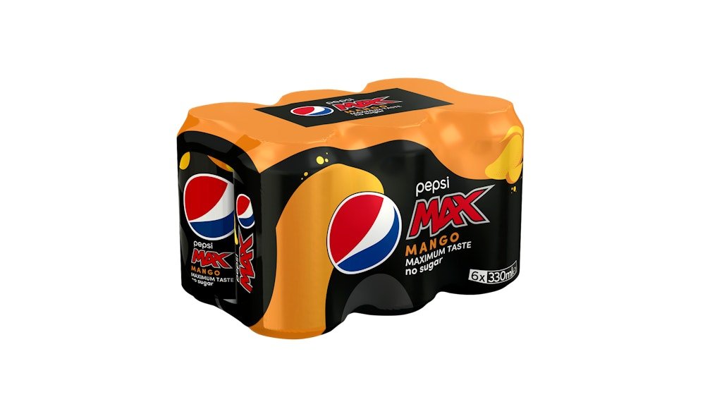 Pepsi Max Mango virvoitusjuoma 0,33l 6-pack | K-Market Maarinsolmu | Wolt