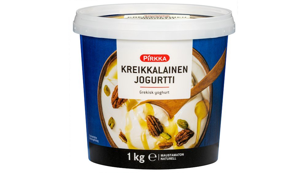 Pirkka kreikkalainen jogurtti 1kg | K-Market Ravioli | Wolt