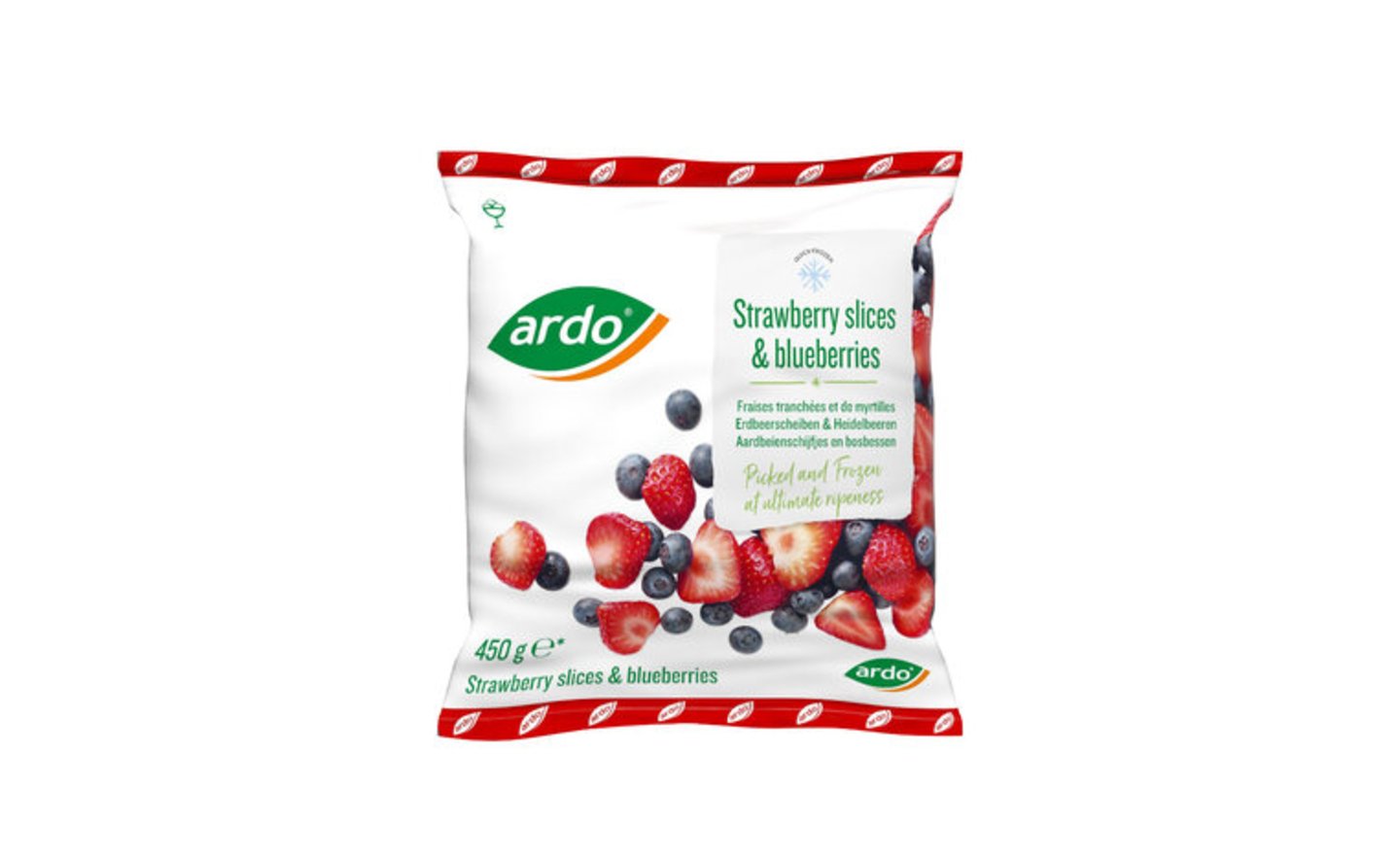 Ardo Strawberry Slices & Blueberries 450g | METRO Supermarket Mouttagiaka | Wolt