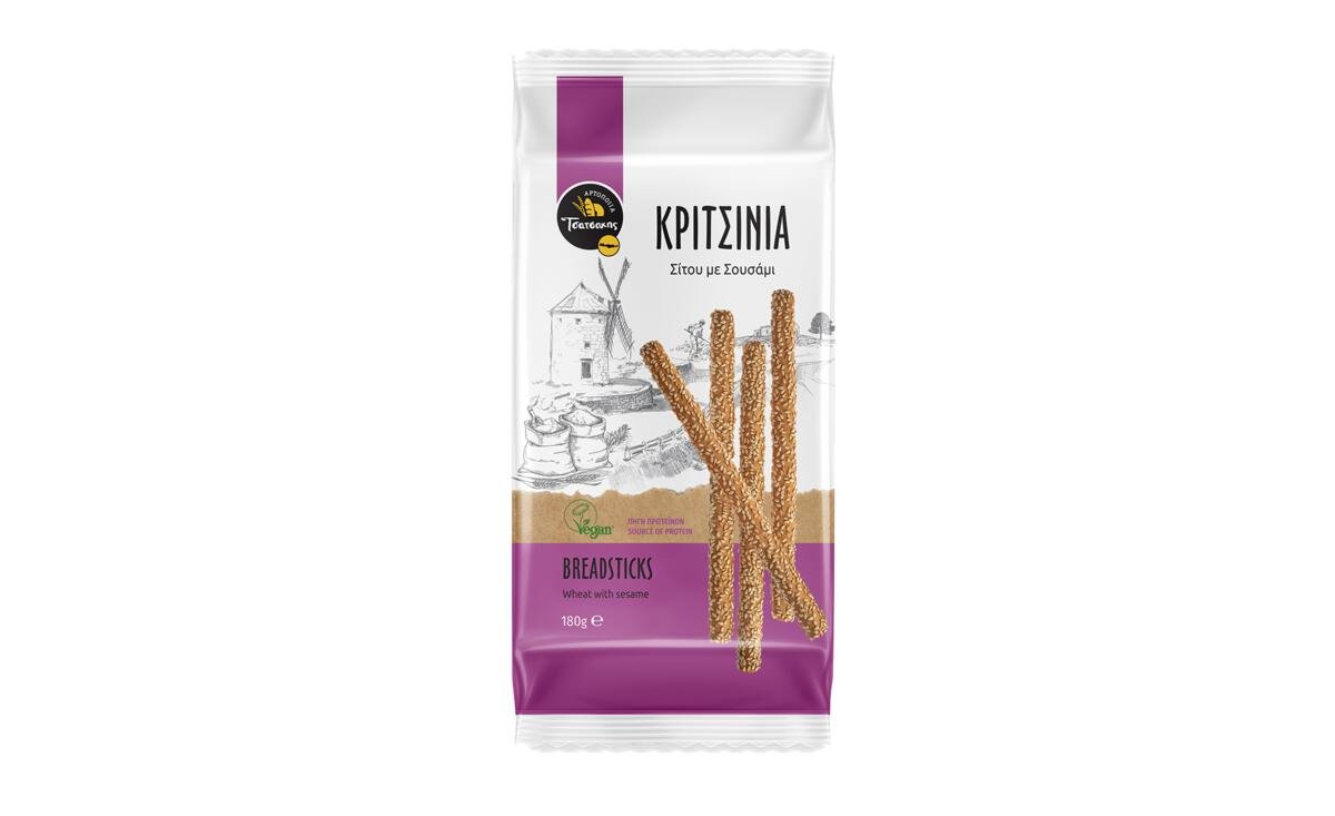 Tsatsakis Breadsticks Wheat With Sesame 180g | METRO Supermarket Aglantzia | Wolt