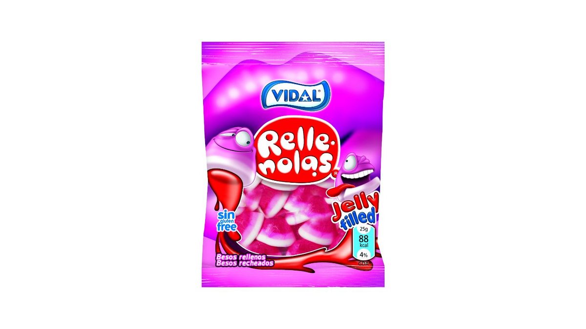 Bombone gumene punjeni poljupci Vidal 100g | Wolt Market Novi Sad | Wolt