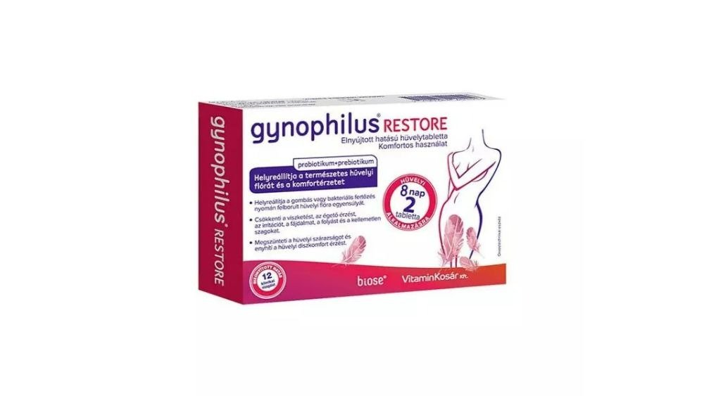 Gynophilus Restore hüvelytabletta 2 db | Napsugár Gyógyszertár | Wolt