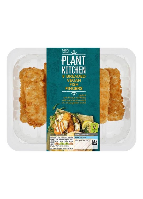 M&S Food Plant Kitchen Breaded Vegan Fish Fingers, 320g X 8 | M&S Food Naxxar | Wolt
