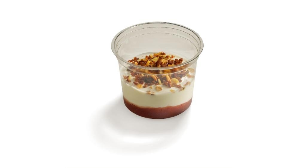 Skyr & yoghurt med jordbær/rabarber puré | 7-Eleven Gl. Skivevej | Wolt