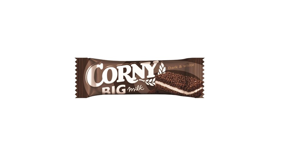 Javainių batonėlis su pertepimu CORNY BIG MILK DARK & WHITE, 40 g | Rimi Hyper (Domus Pro) | Wolt