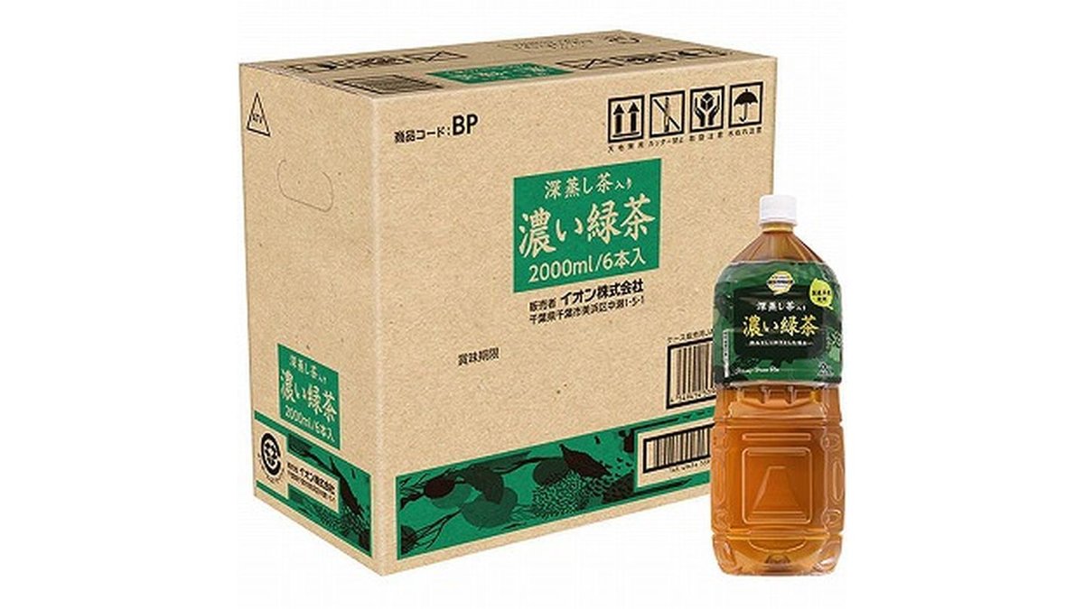 【ケース販売】トップバリュベストプライス 深蒸し茶入り 濃い緑茶 2000ml×6 | イオン東北 イオン八戸田向 | Wolt