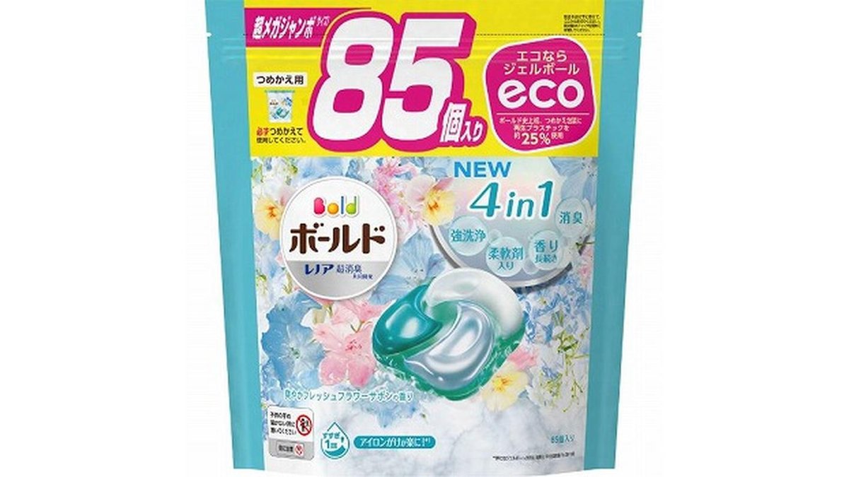 P&G ボールド ジェルボール4D フレッシュフラワーサボンの香り 詰替 超メガジャンボ 85個 | イオン東北 イオンスタイル広面 | Wolt