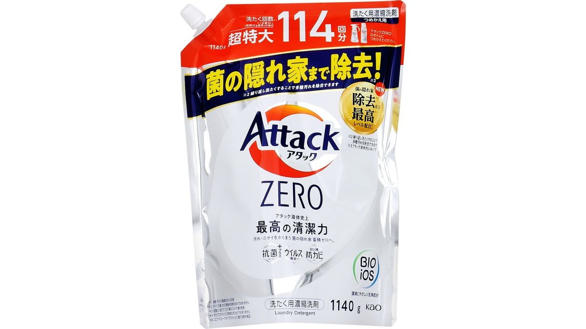 花王 アタックZERO 詰替 1140g | OHGA Drugstore 吉塚駅東口店 | Wolt