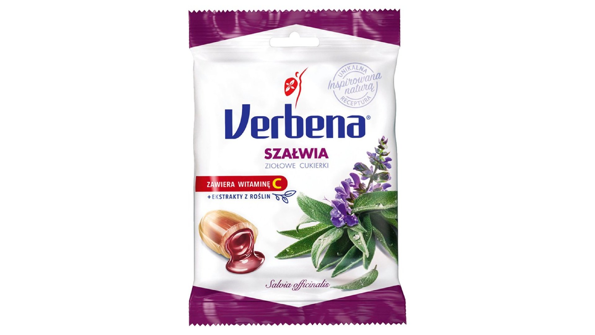 Verbena Nadziewane ziołowe cukierki z szałwią i witaminą C. 60 g | Auchan Jana Pawła II | Wolt