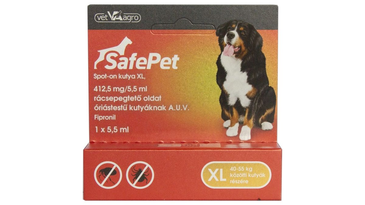 SafePet 412,5mg/5,5 ml spot on kutya XL 40-55 kg 1x | ALPHAZOO Kecskemét | Wolt