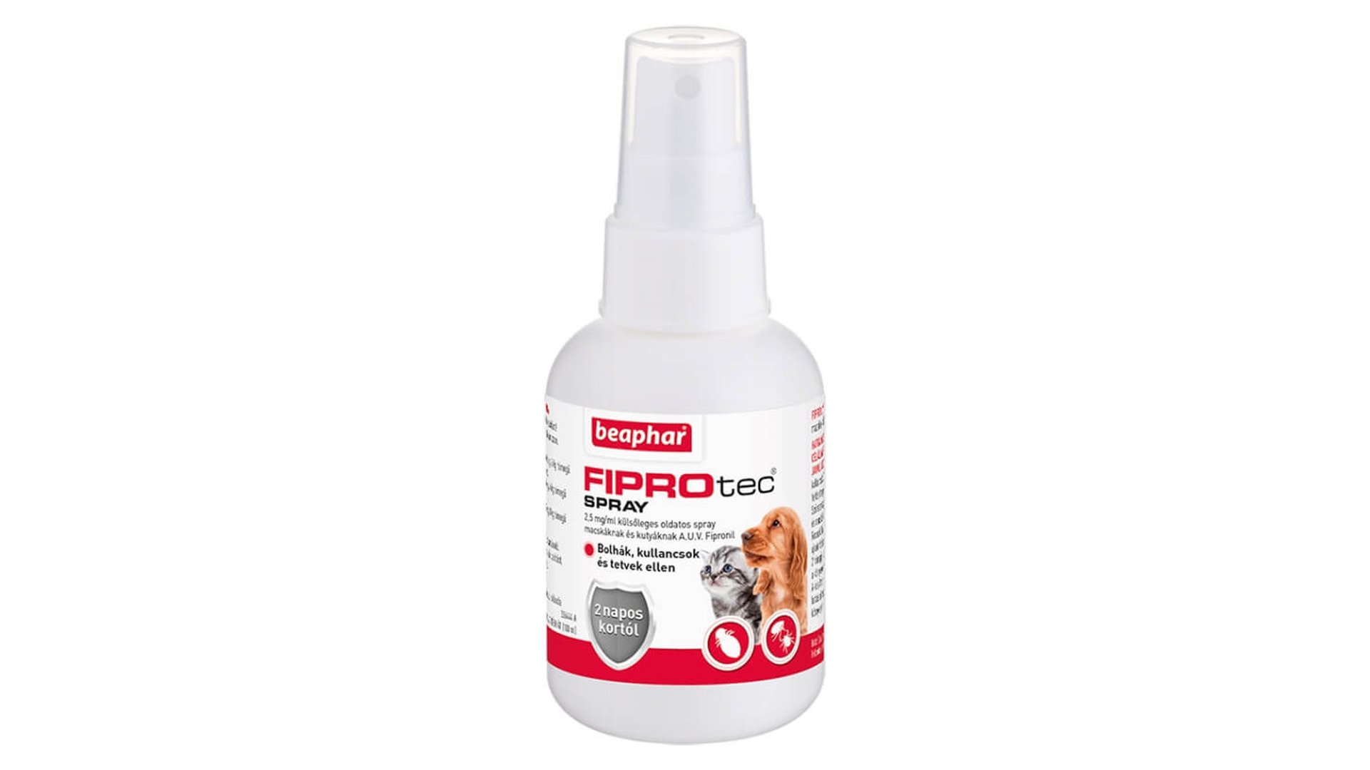 Beaphar Fiprotec spray 2,5mg bolha/ kullancs/ tetűirtó kutya/ macska 100ml | ALPHAZOO ...