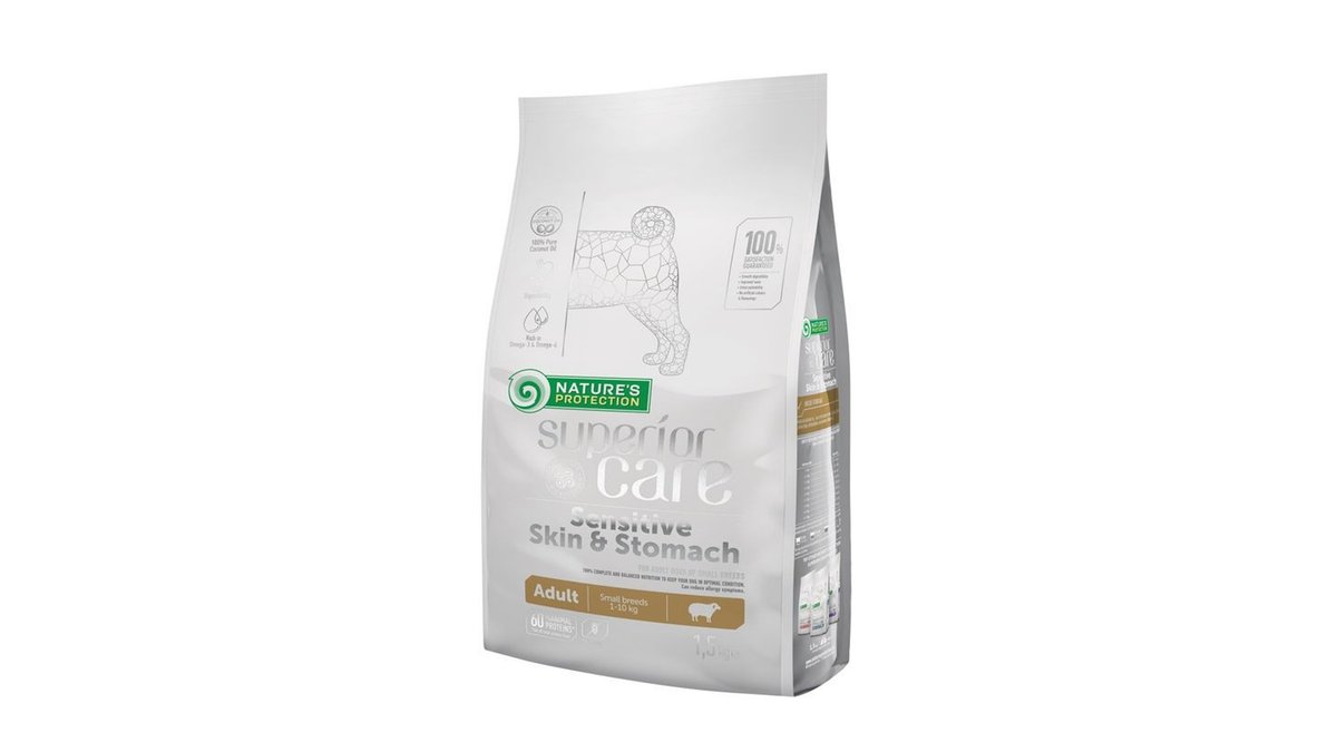 Natures Protection Dog Adult SC Sensitive Skin & Stomach Lamb Small 1,5kg | ALPHAZOO ...