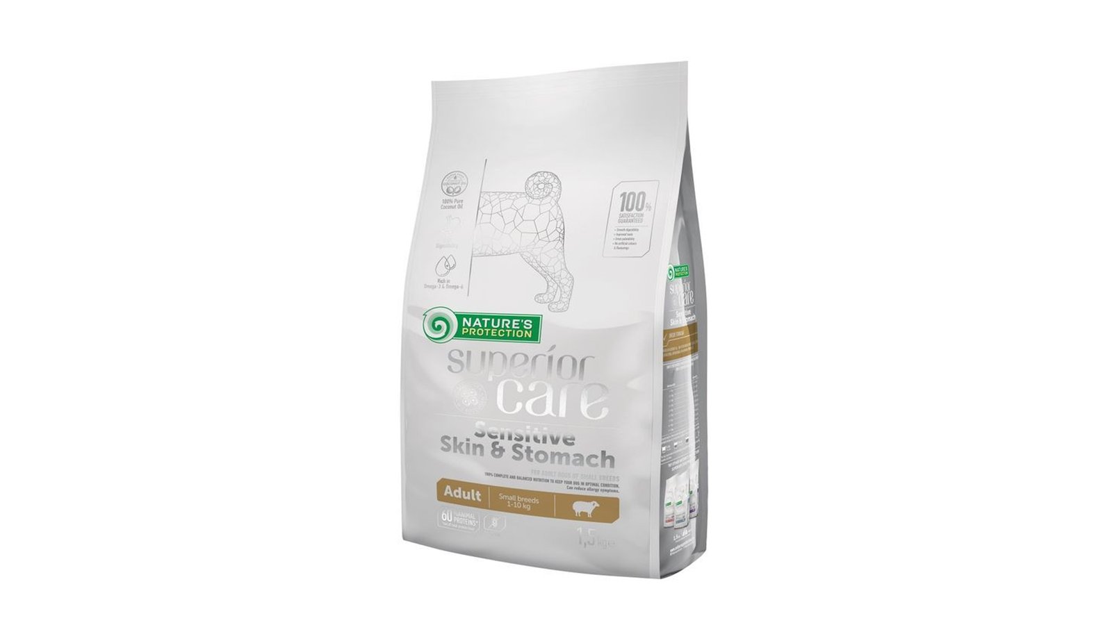 Natures Protection Dog Adult SC Sensitive Skin & Stomach Lamb Small 1,5kg | ALPHAZOO ...