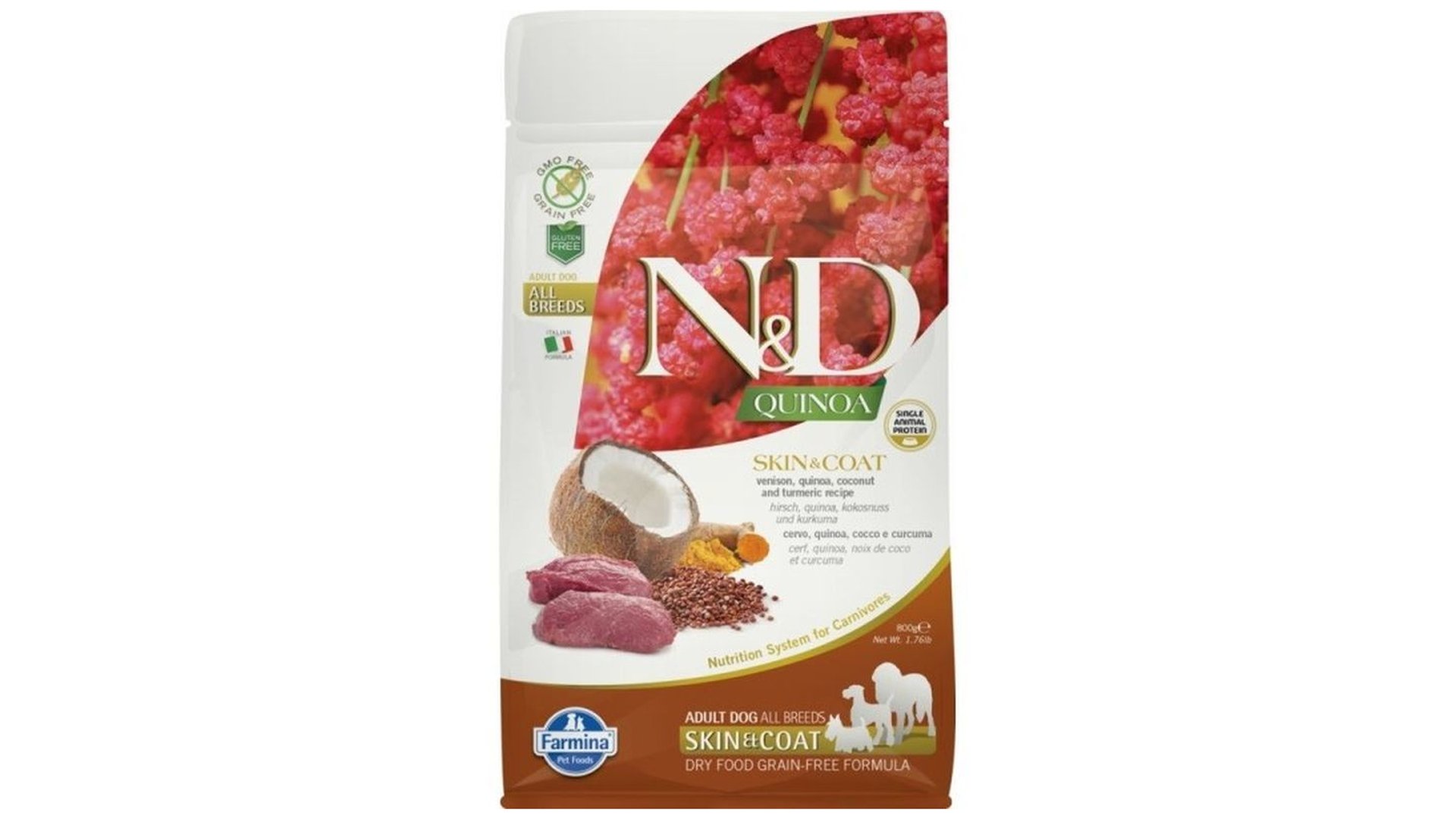 N&D Quinoa Dog Skin & coat vadhús & kókusz Adult mini 800g | ALPHAZOO Kecskemét | Wolt