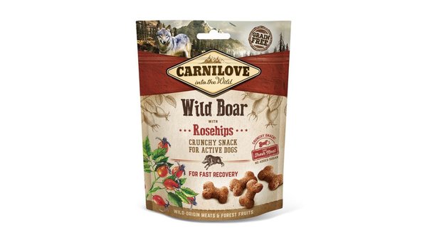 Carnilove Dog Jutalomfalat Crunchy Wild boar&rosehips - Vaddisznóhús csipkebogyóval 200g ...