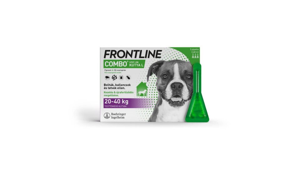 Frontline Combo kutya L 20-40 kg 2,68 ml 3x | ALPHAZOO Kecskemét | Wolt