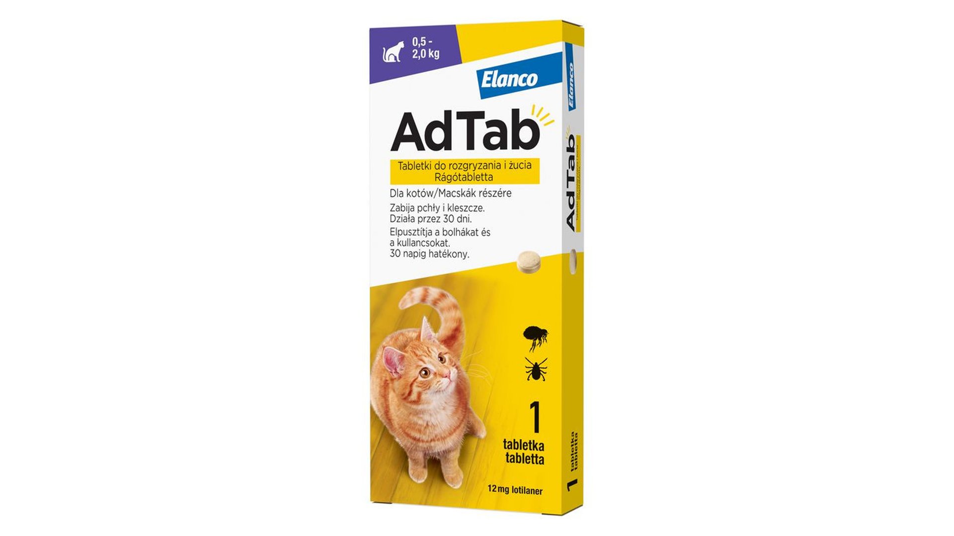AdTab 12mg rágótabletta macskák részére (0,5-2 kg) | ALPHAZOO Győr | Wolt