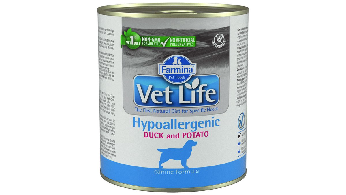 Vet Life Natural Diet Dog Konzerv Hypoallergenic Duck & Potato 300g | ALPHAZOO Kiskunhalas | Wolt