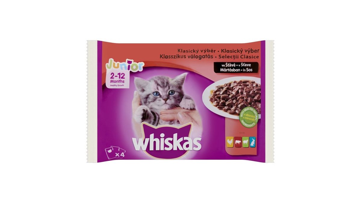 Whiskas alutasak 4-pack húsos mártásban JUNIOR 4x85g Multipack | ALPHAZOO Zalaegerszeg | Wolt
