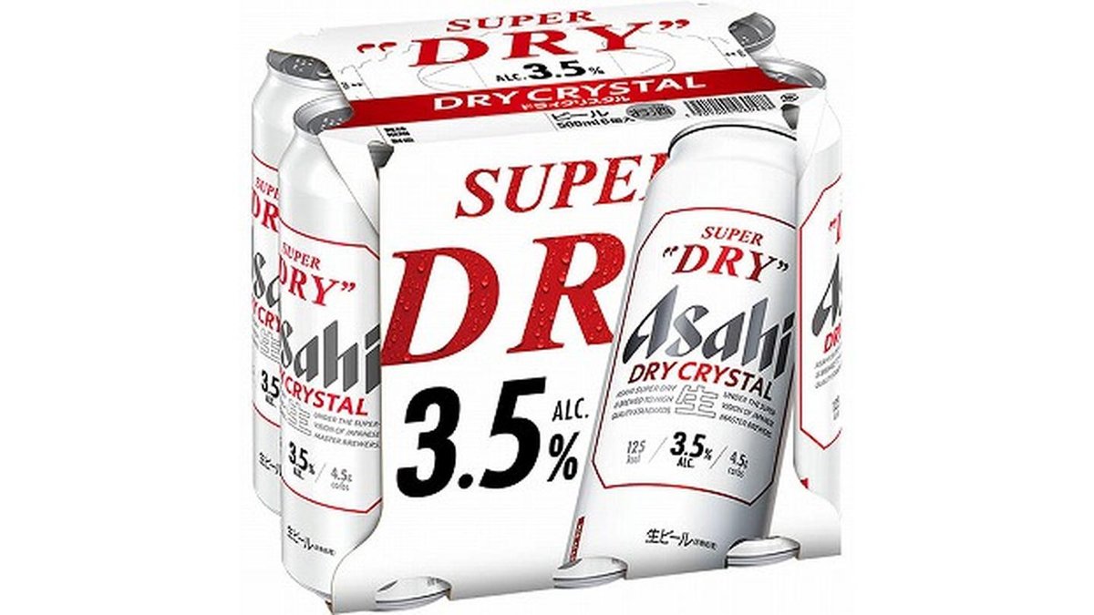 アサヒ スーパードライクリスタル 500ml×6 | イオン東北 イオン土崎港店 | Wolt