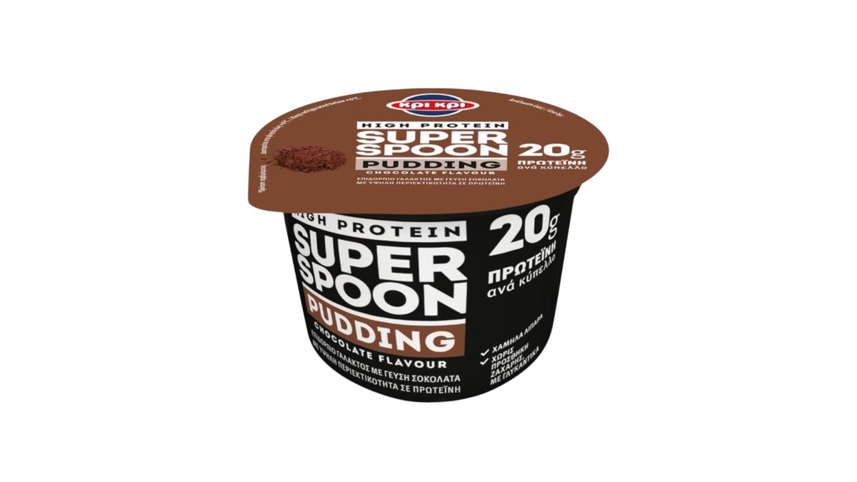 KRI KRI High Protein Super Spoon Pudding with Chocolate flavor No added sugar 200g | Sklavenitis ...