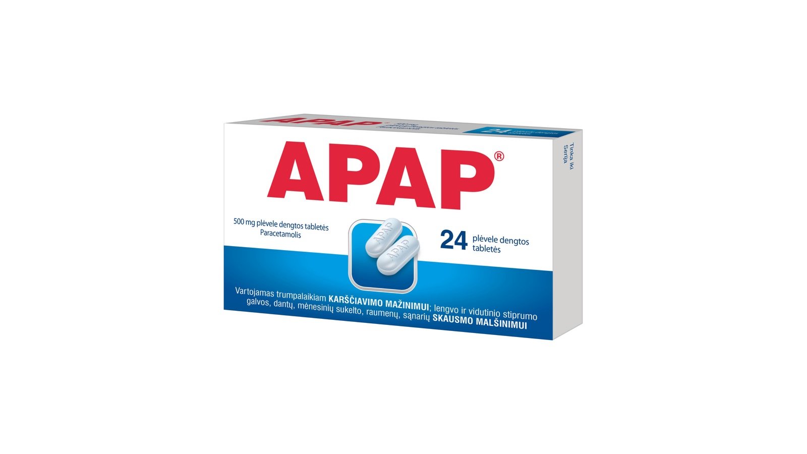 Apap 500 mg plėvele dengtos tabletės N24 | BENU vaistinė (Žirmūnų g.) | Wolt