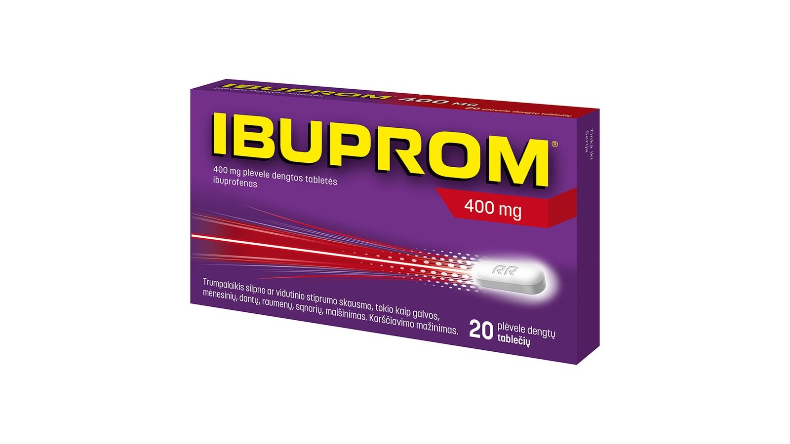 IBUPROM 400 mg plėvele dengtos tabletės N20 | BENU vaistinė (Dragūnų g.) | Wolt