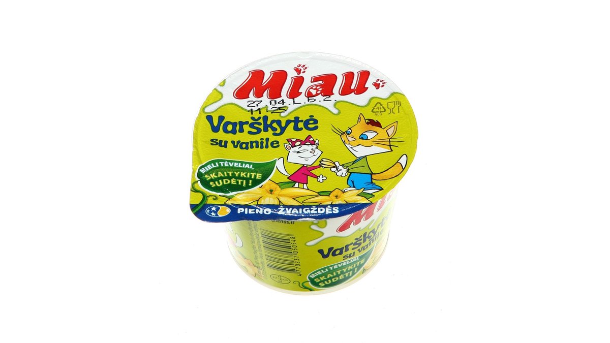 Ekologiška varškytė su vanile MIAU, 6 % rieb., 100 g | Rimi Hyper (Liepojos g.) | Wolt