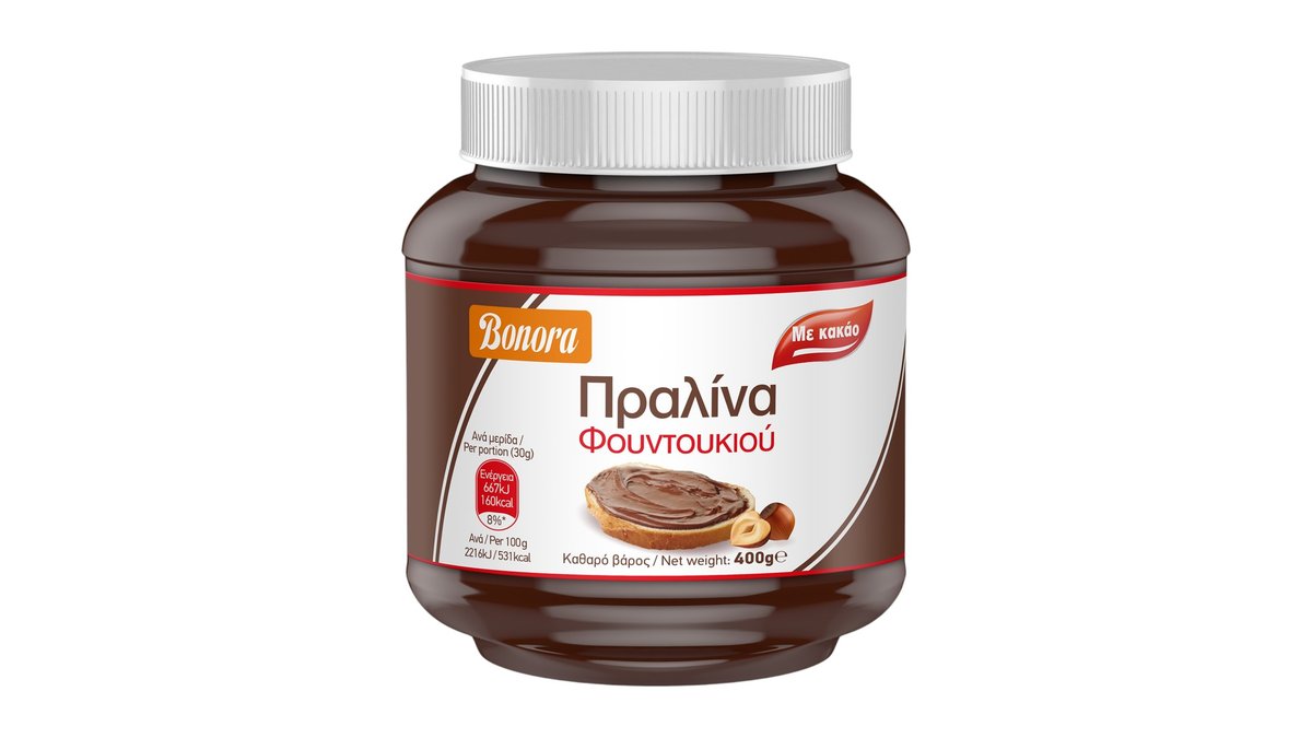 BONORA Πραλίνα Φουντουκιού 400g | ΣΚΛΑΒΕΝΙΤΗΣ | Wolt