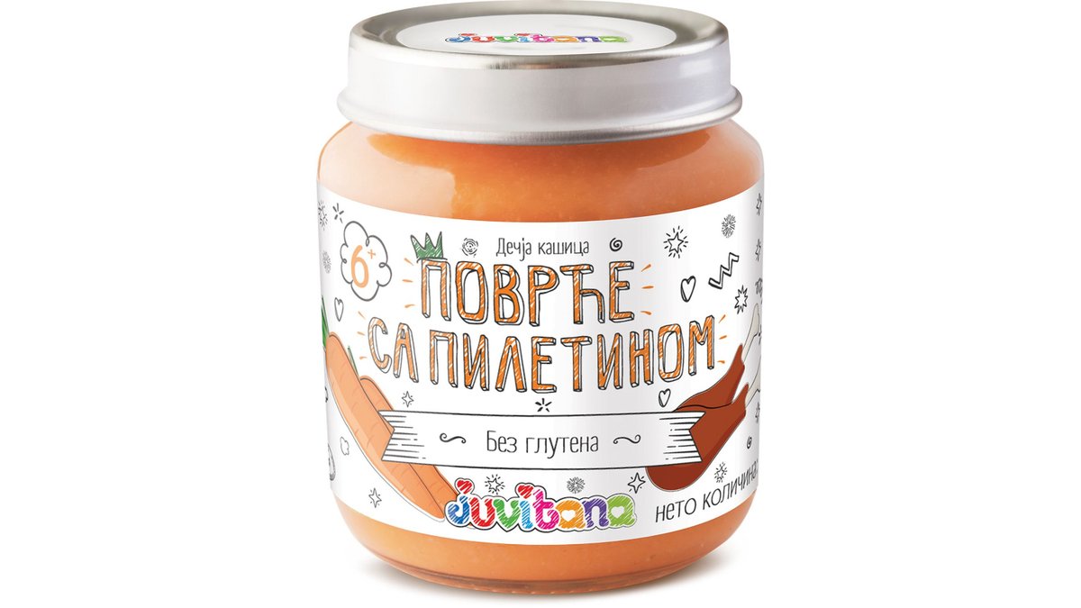 Juvitana kašica povrće sa piletinom 128g ,A000080 | Aksa Aviv Park | Wolt