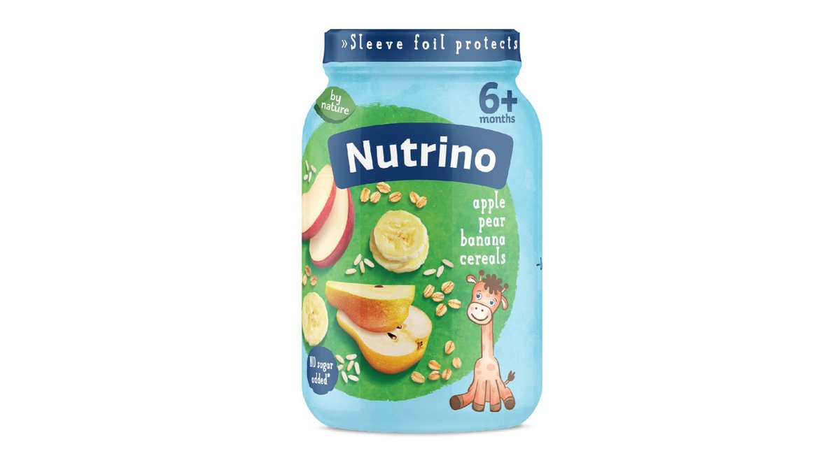 Nutrino kašica jabuka, kruška, banana sa žit. 190g ,A000636 | Aksa Pančevo | Wolt