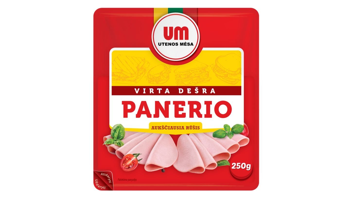 Virta PANERIO dešra UTENOS MĖSA, a. r., 250 g | Aibė (Manufaktūrų g.) | Wolt