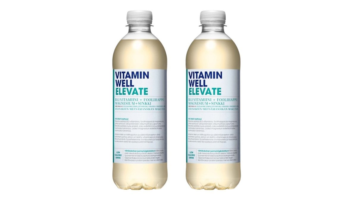 2 x Vitamin Well Elevate hyvinvointijuoma 500ml | Wolt Market Jyväskylä | Wolt